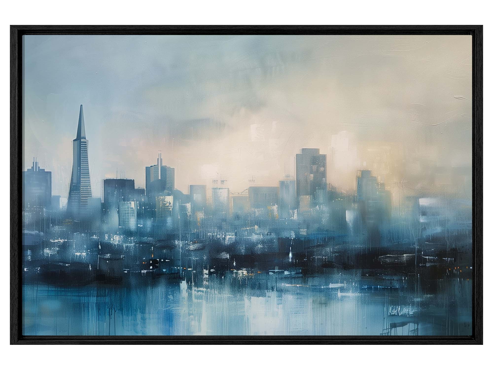 Chicago Wall Art Chicago Poster Large Framed Art City Scenes Abstract ...
