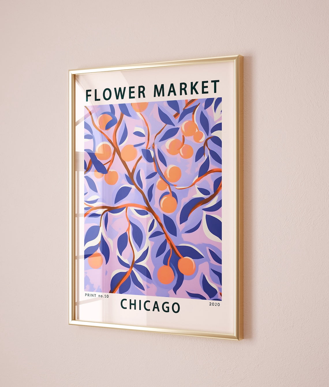 Chicago Wall Art Flower market Lilac Poster Purple Abstract floral ...