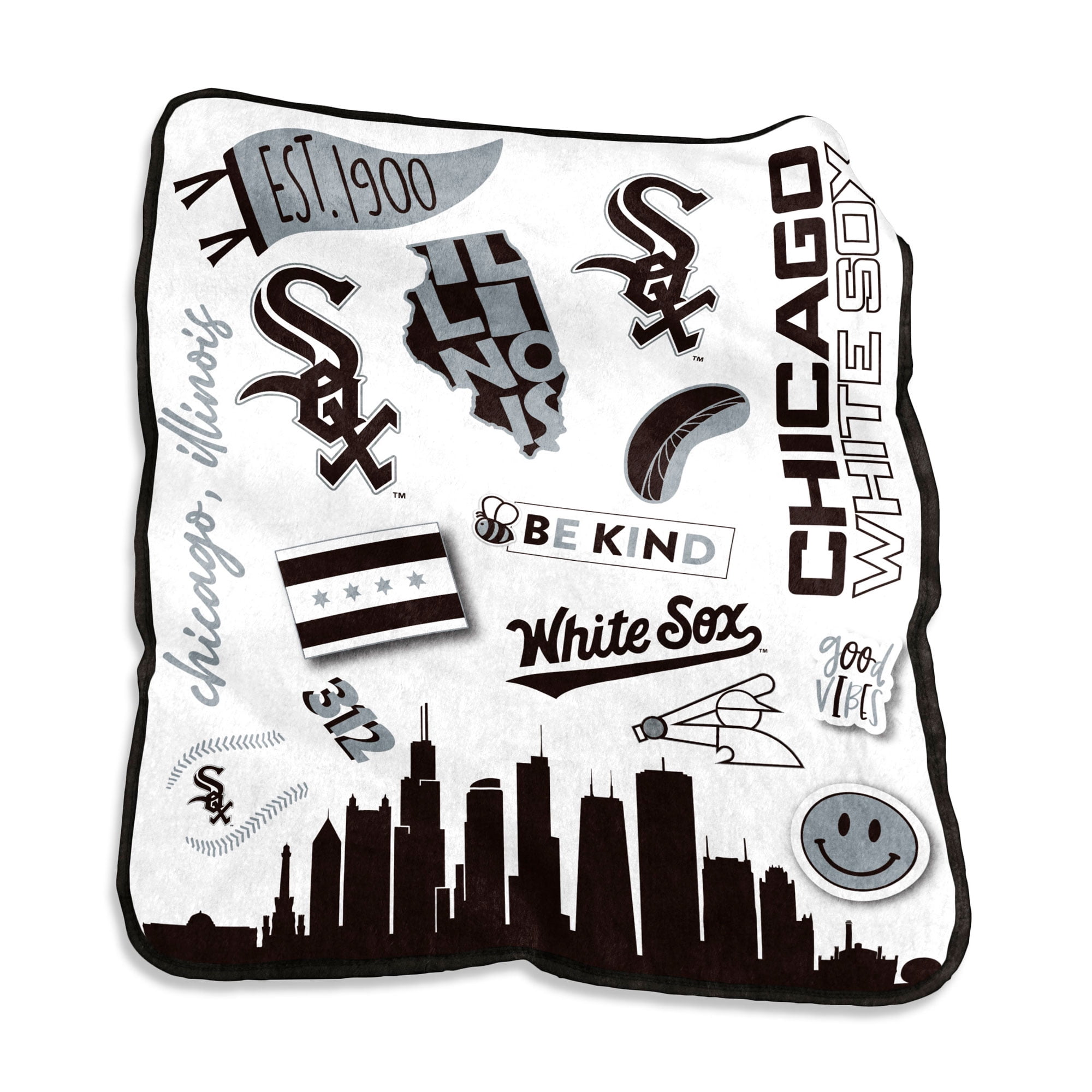Chicago White Sox 50'' x 60'' Native Raschel Plush Throw Blanket ...