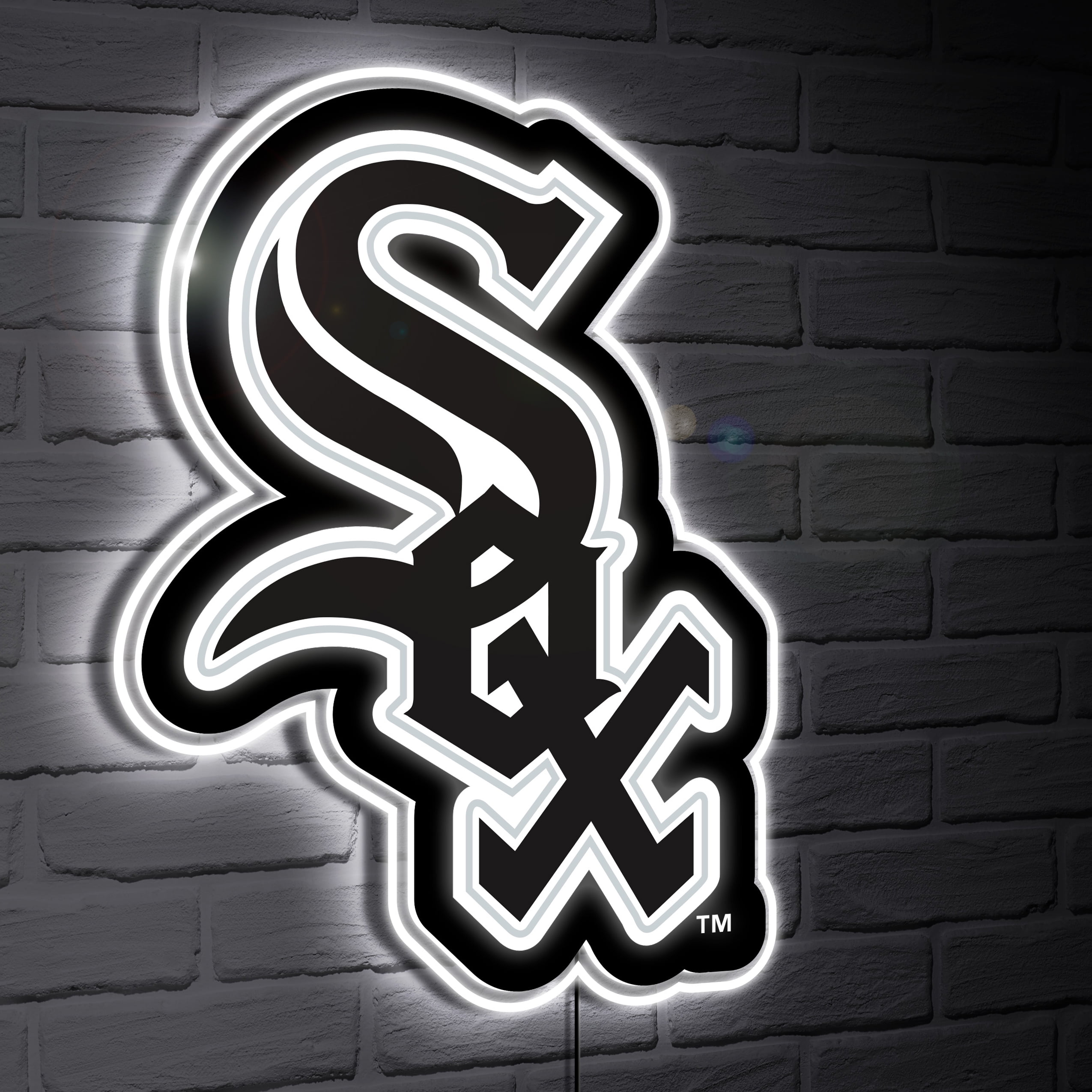 Chicago White Sox LED Team Logo Shaped Lighted Wall Sign - Walmart.com