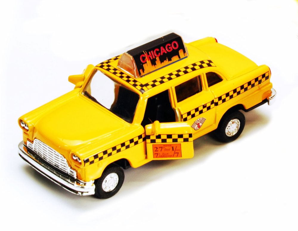 Chicago Yellow Taxi Cab, Yellow - Showcasts 9589CG - 4.5 Inch Scale ...