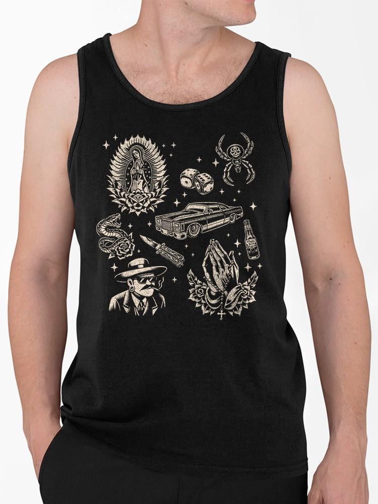 Chicano Style Art Tee Tank Top Men's - Walmart.com
