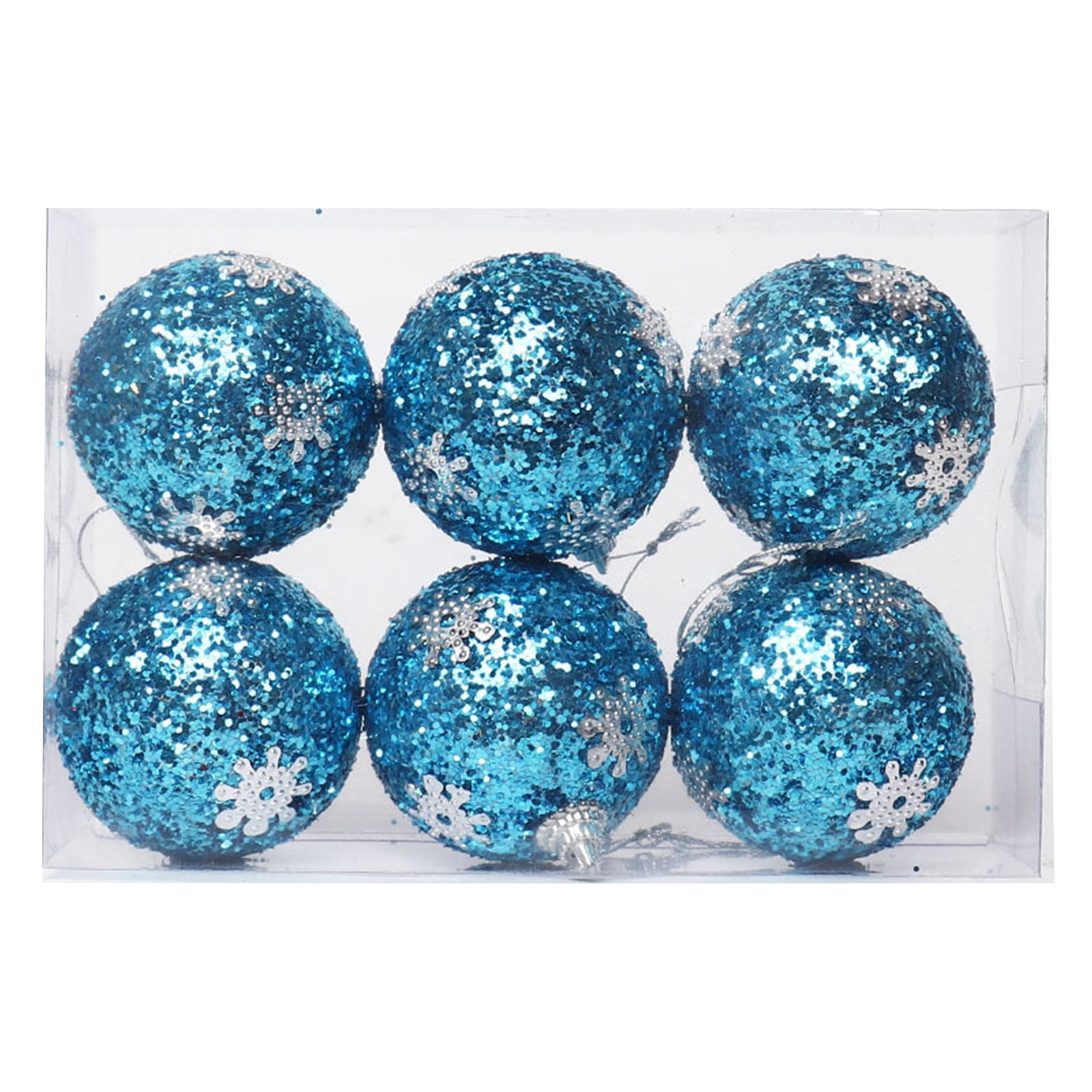 Chiccall 6Pcs 2.36" Christmas Ball Ornaments Set, Shatterproof Plastic ...