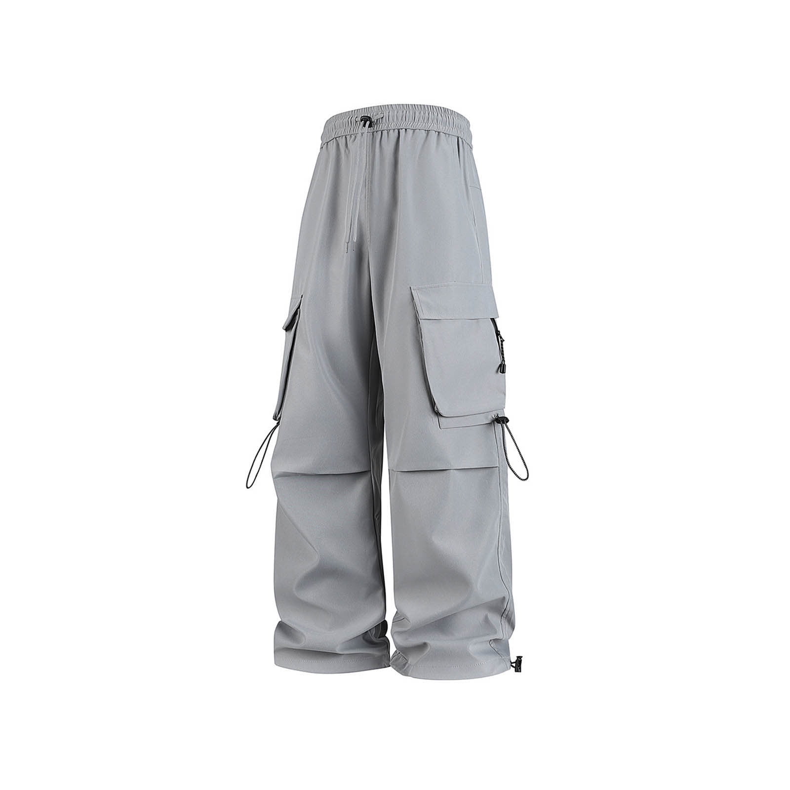 Chiccall Cargo Pants for Men Baggy Wide Leg Toggles Pleated Pants ...