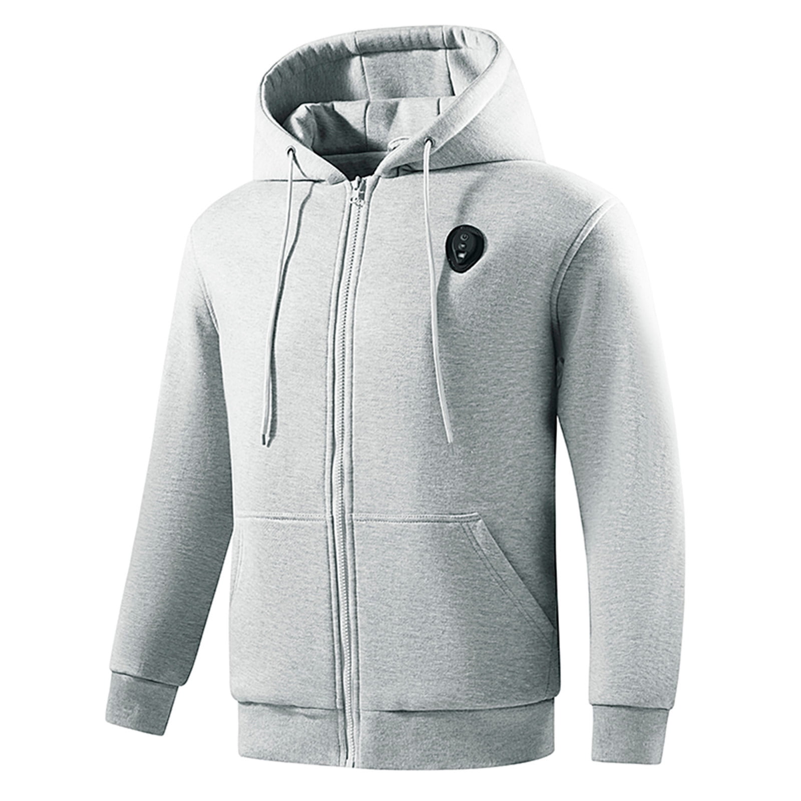 Chiccall Heated Hoodies for Men with Light 5 Zones Heating Zip Up ...