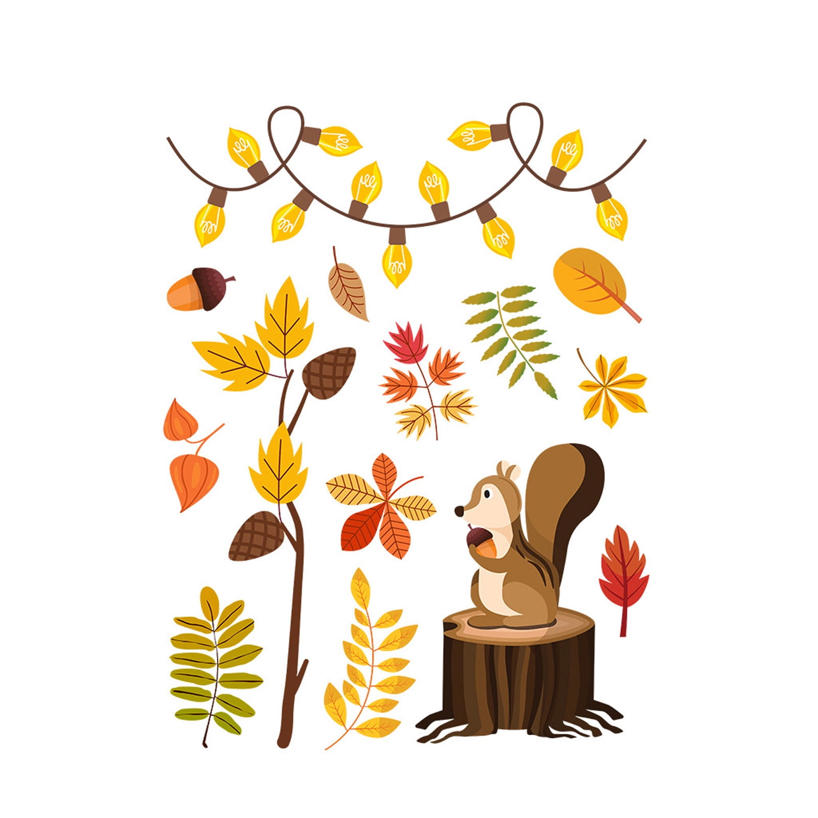 Chiccall Home Room Decor Thanksgiving Window Clings Autumn Turkey ...