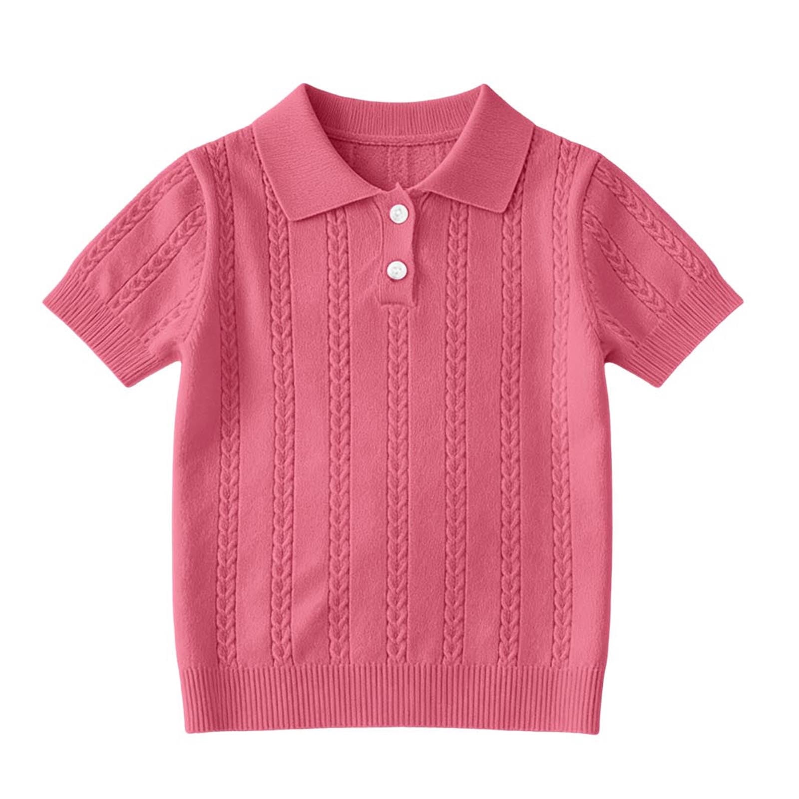 Chiccall Little and Big Girls Summer Girls School Uniform Shirt Solid ...