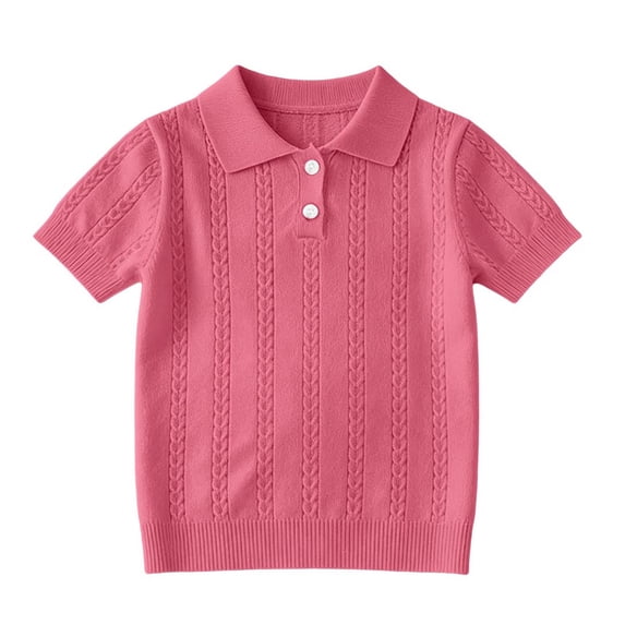 Chiccall Little and Big Girls Summer Girls School Uniform Shirt Solid ...
