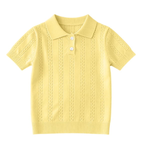 Chiccall Little and Big Girls Summer Girls School Uniform Shirt Solid ...