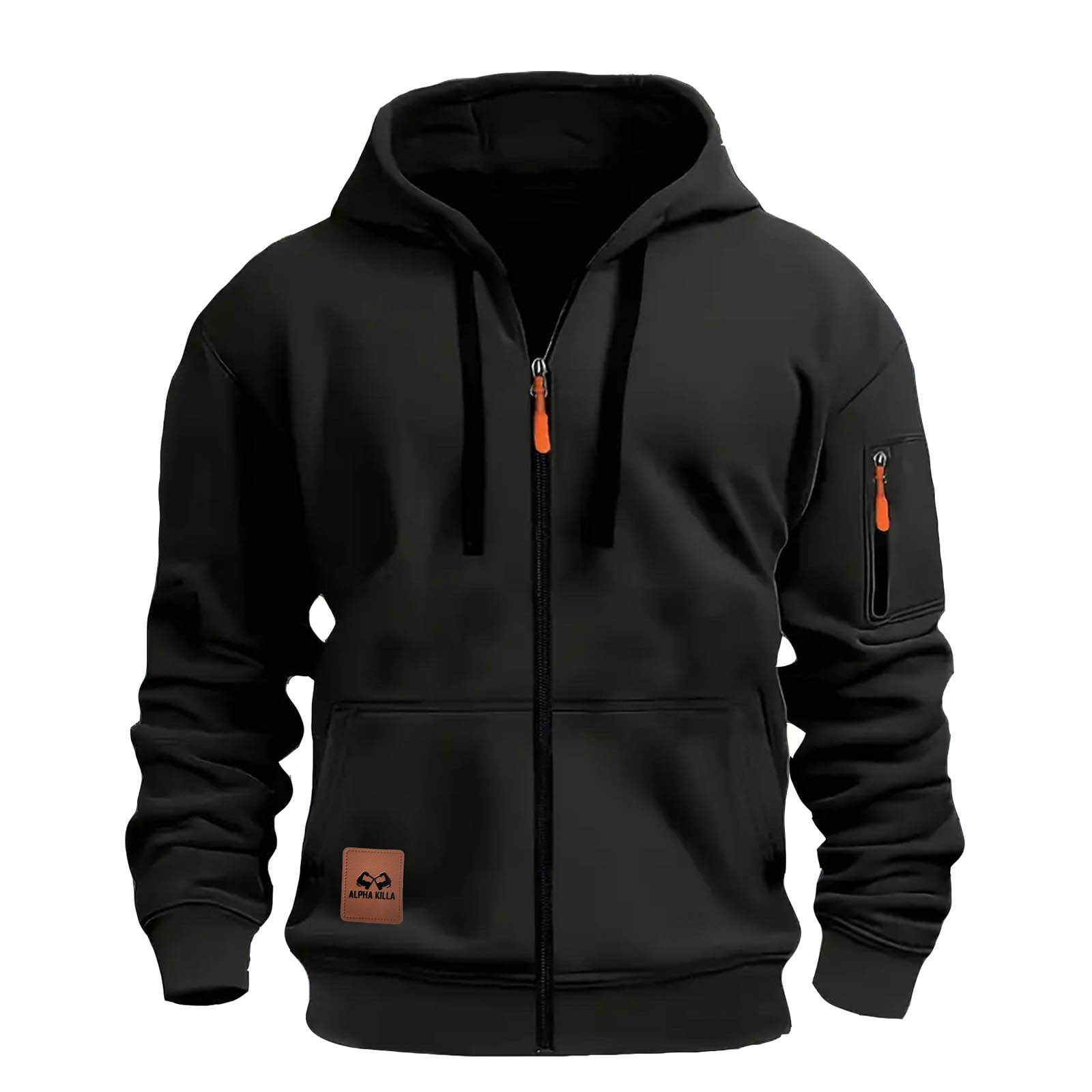 Chiccall Men's Fall Coat Hooded Cargo Sweatshirt Workout Hoodies Fall ...