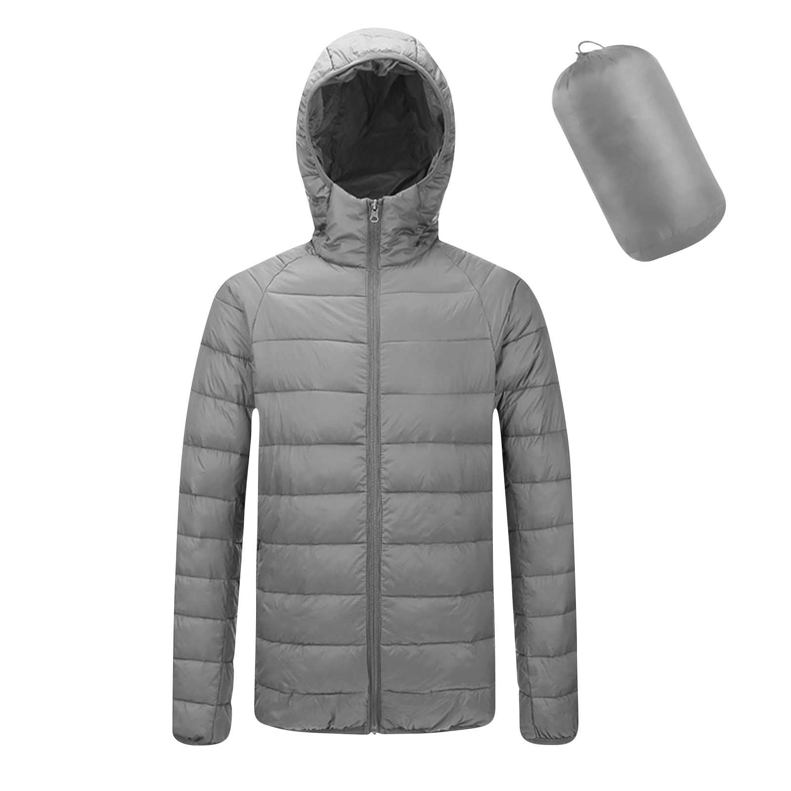 Chiccall Men's Lightweight Packable Puffer Winter Hooded Jacket ...