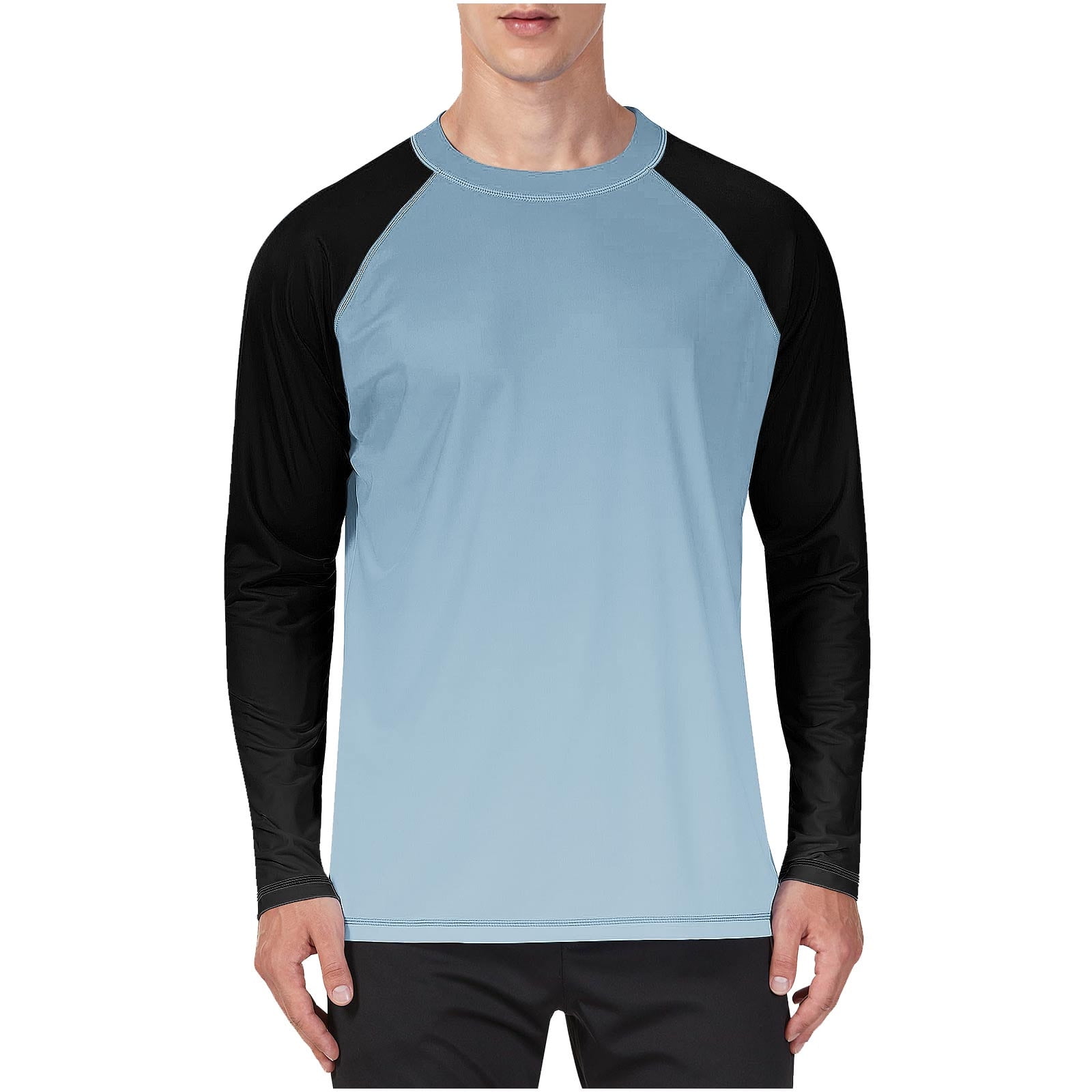 Chiccall Men's Raglan Baseball Tee Shirt Ice Silk Sun Protection Casual ...