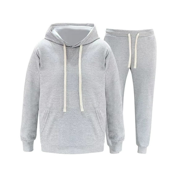 Chiccall Men's Tracksuit 2 Piece Hoodie Textured Sweatsuit set Casual ...