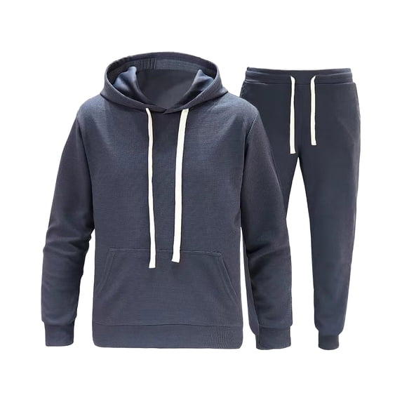 Chiccall Men's Tracksuit 2 Piece Hoodie Textured Sweatsuit set Casual ...