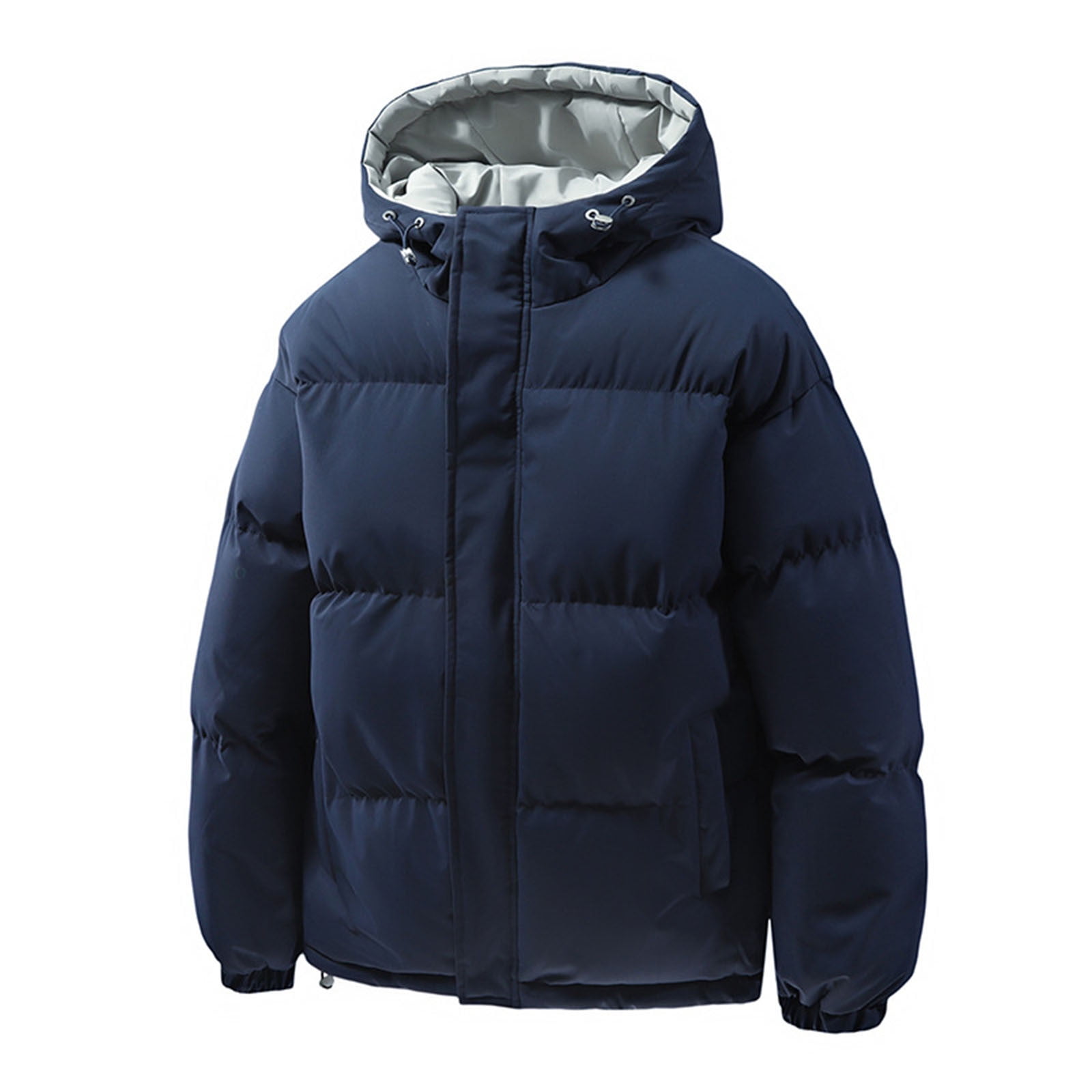 Chiccall Men's Winter Puffer Jacket Hooded Puffy Warm Full Zip Coat ...