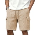Chiccall Mens Casual Shorts Beach Comfy Cargo Shorts Elastic Waist ...