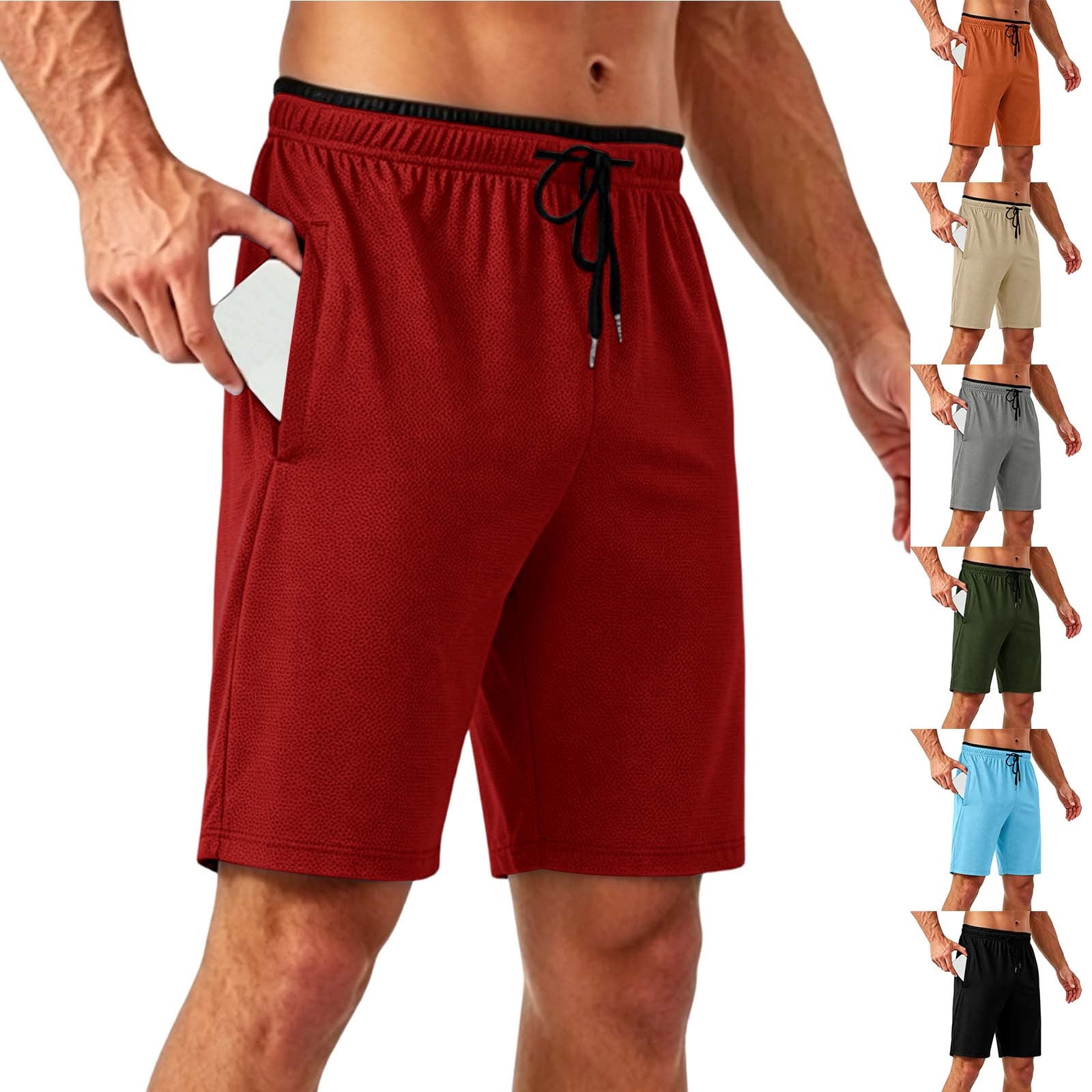 Chiccall Mens Mesh Running Shorts Quick Dry Lightweight Elastic Waist ...