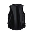 Chiccall Mens Plus Size Tank Top Solid Sleeveless Quick Dry Muscle ...