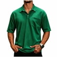 Chiccall Mens Shirts Summer Textured Button Solid Short Sleeve T Shirts ...