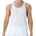 Chiccall Mens Summer Tank Top Lightweight Quick Dry Textured Solid ...