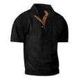 Chiccall Mens Summer Vintage T Shirts Quarter Button Textured Short ...