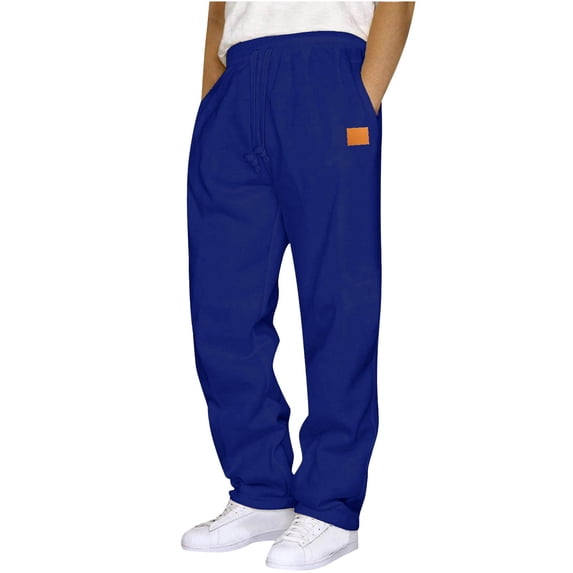 Chiccall Sweatpants for Men Fleece Open Bottom Wide Leg Casual Baggy ...