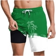 Chiccall Mens Swim Trunks Athletic with Compression Liner Quickly Dry ...