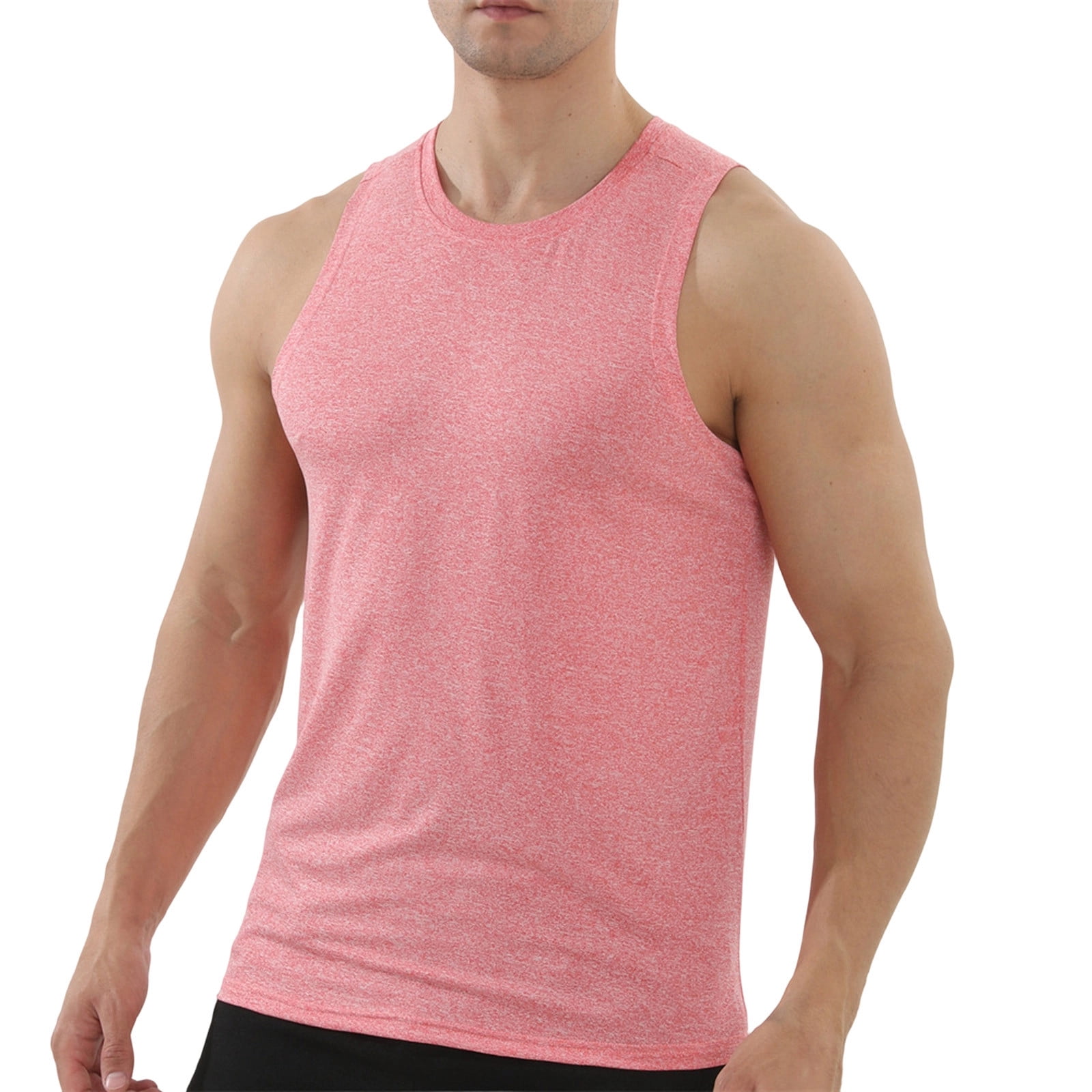 Chiccall Mens Tank Top Lightweight Quick Dry Solid Muscle Pullover ...