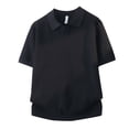 Chiccall Mens Tees Textured Knit Short Sleeve Solid Color T Shirts ...