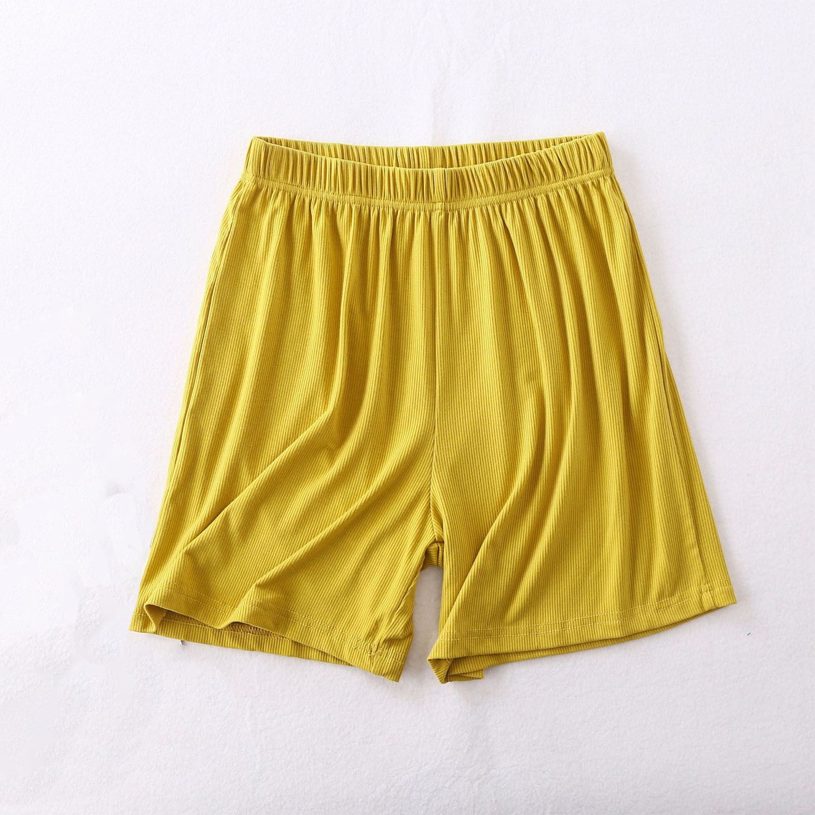 Chiccall Sleepwear Shorts for Women Solid Lightweight Elastic Waist ...