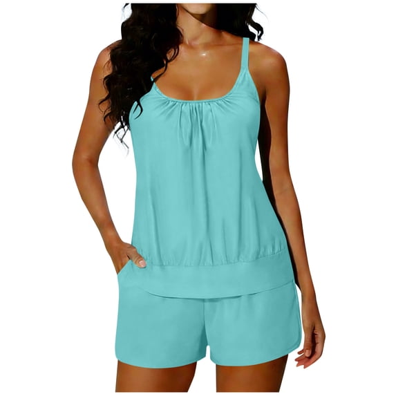 Chiccall Tankini Swimsuits for Women Two Piece UPF 50+ Sun Protection ...