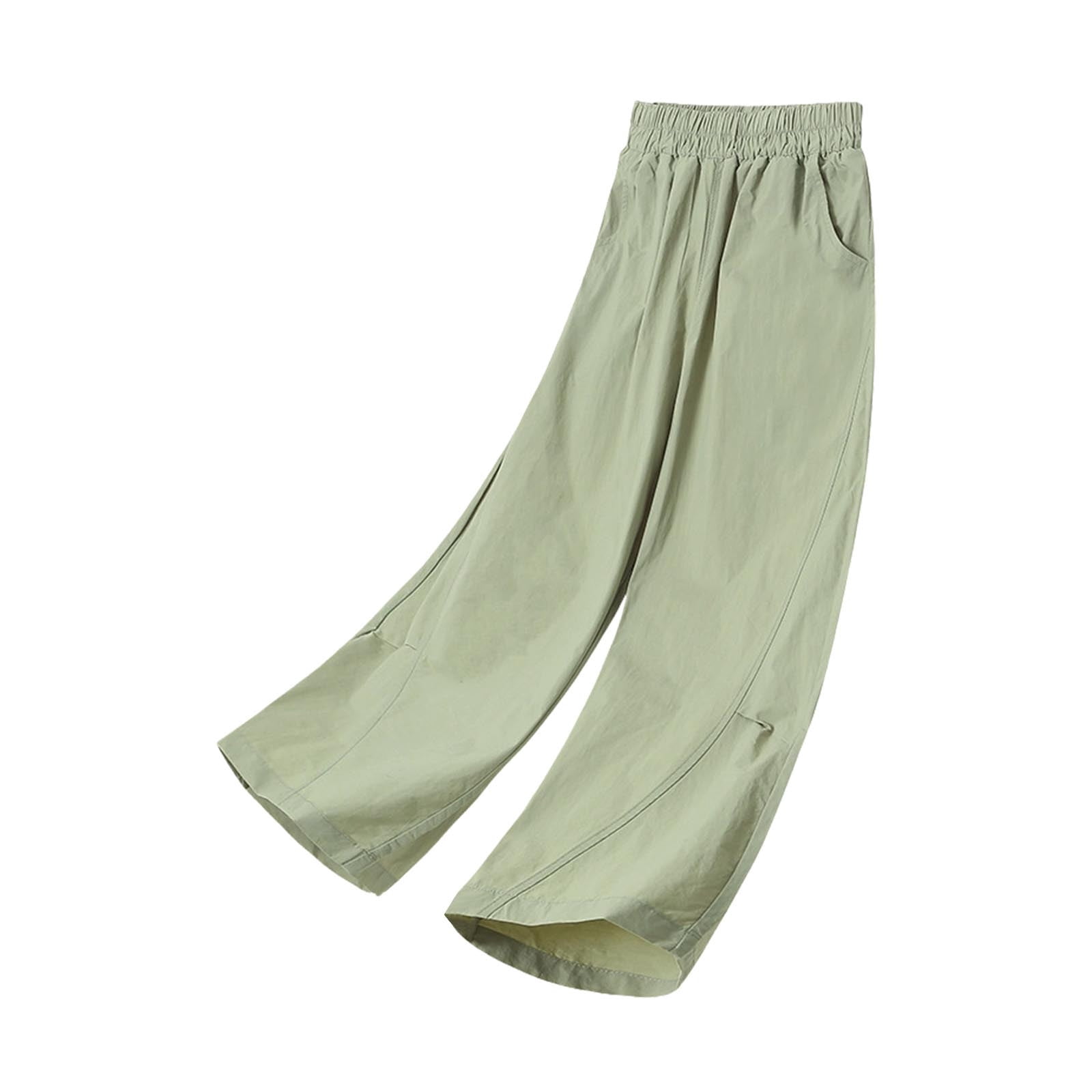 Chiccall Toddler and Big Kids Summer Pants Basics Sports Wide Leg Cute ...