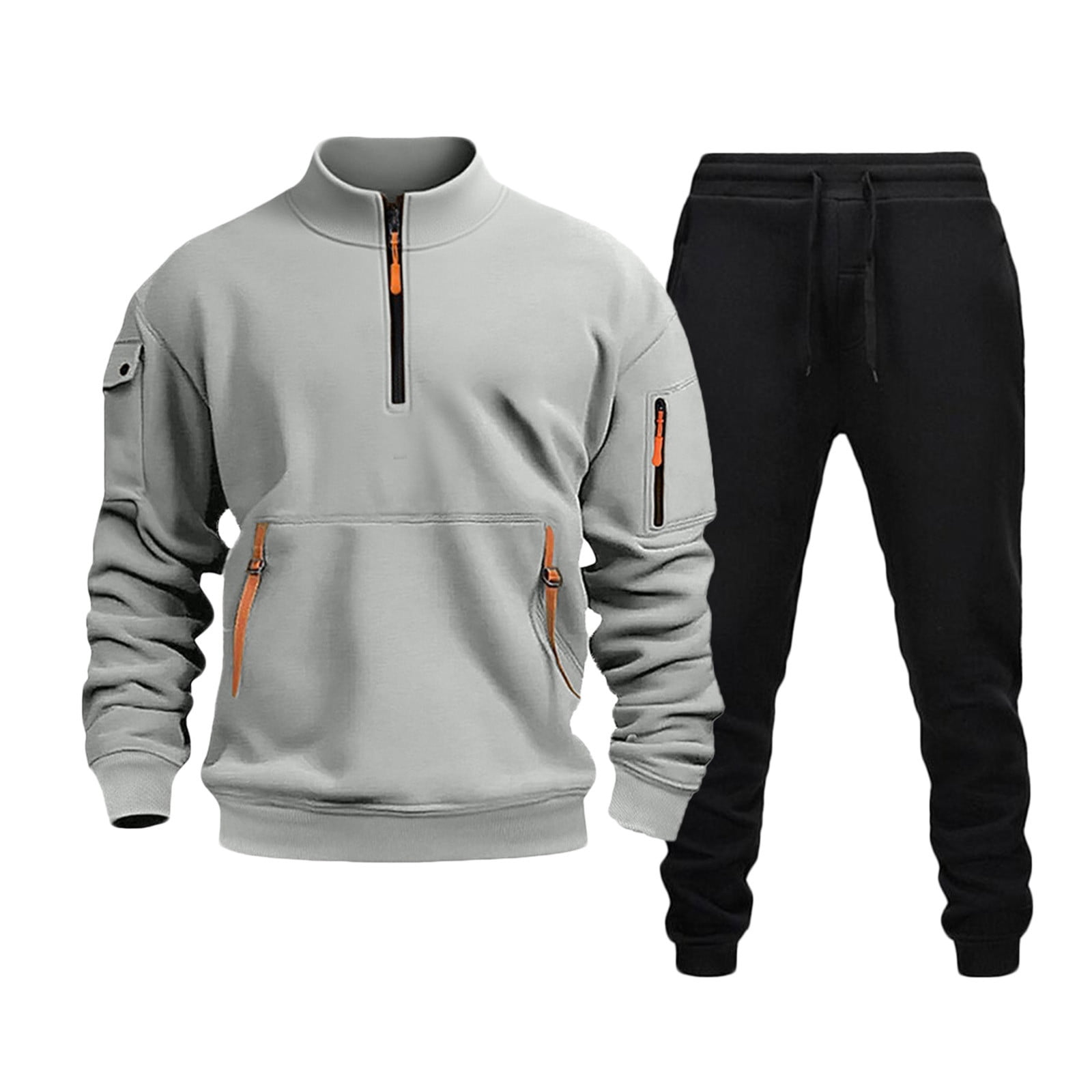 Chiccall Track Suits For Men Fleece 2 Piece Quarter Zip Pullover ...