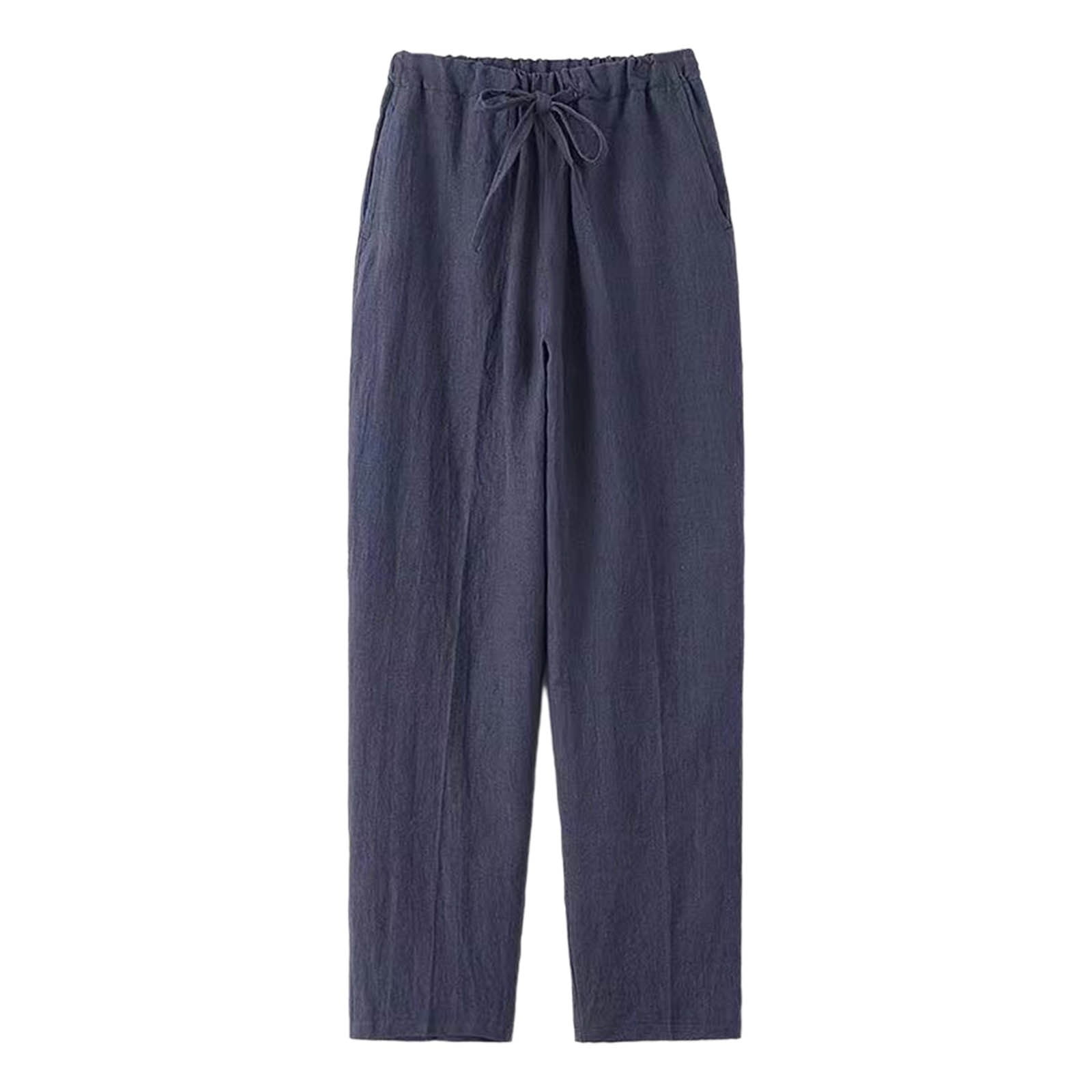 Chiccall Wide Leg Pants for Men Straight Leg Elastic Waist Drawstring ...