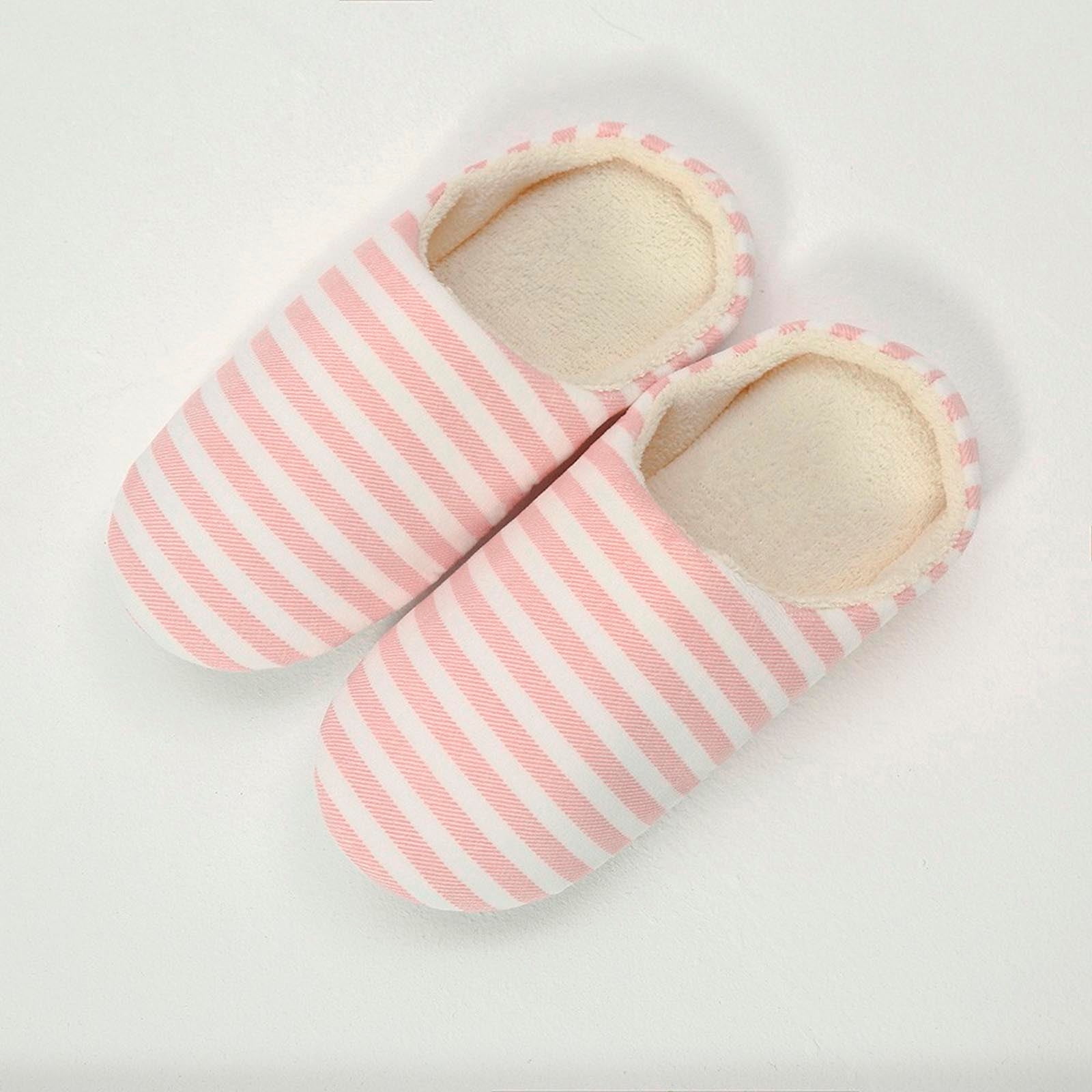 Chiccall Winter Warm Slippers, Comfy Faux Fur House Shoes Memory Foam ...