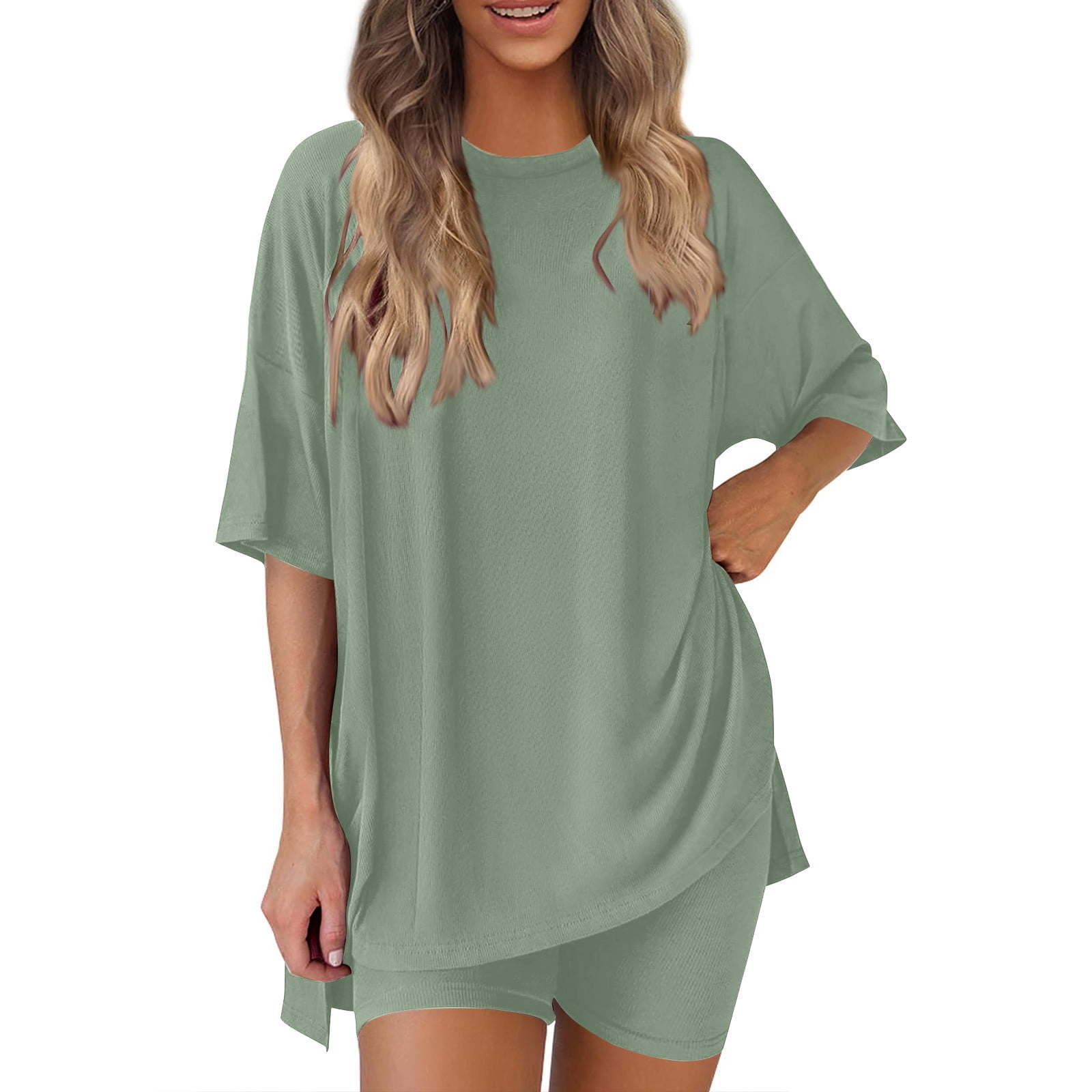 Chiccall Women's Two Piece Lounge Set 2025 Summer Casual 3/4 Sleeve ...