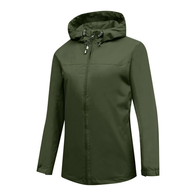 Chiccall Womens Jacket with Pocket Long Sleeve Lightweight Waterproof ...