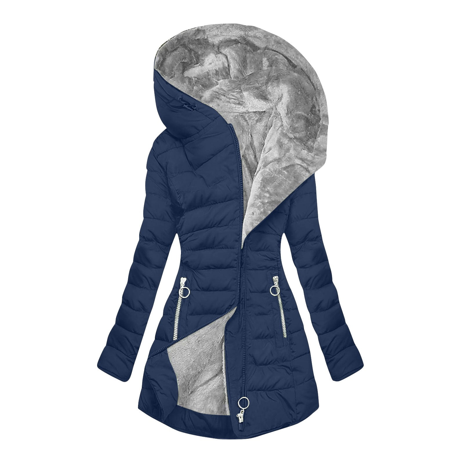Chiccall Womens Plus Size Hoodie Coat Fashion Casual Fleece Lined ...