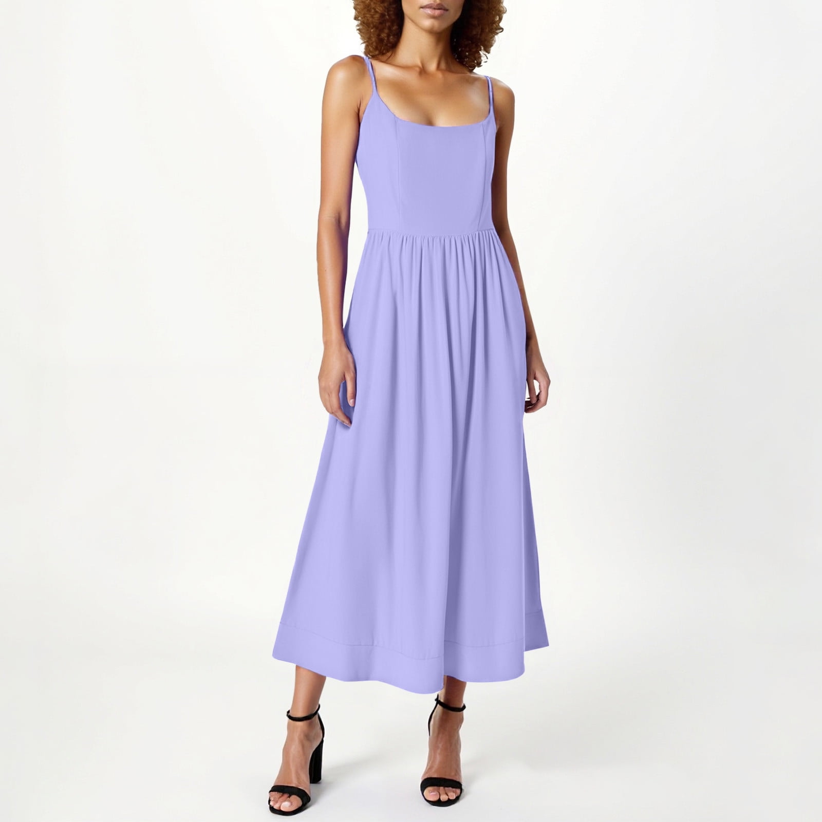 Chiccall Womens Solid Summer Maxi Dress Casual Boho Sleeveless ...