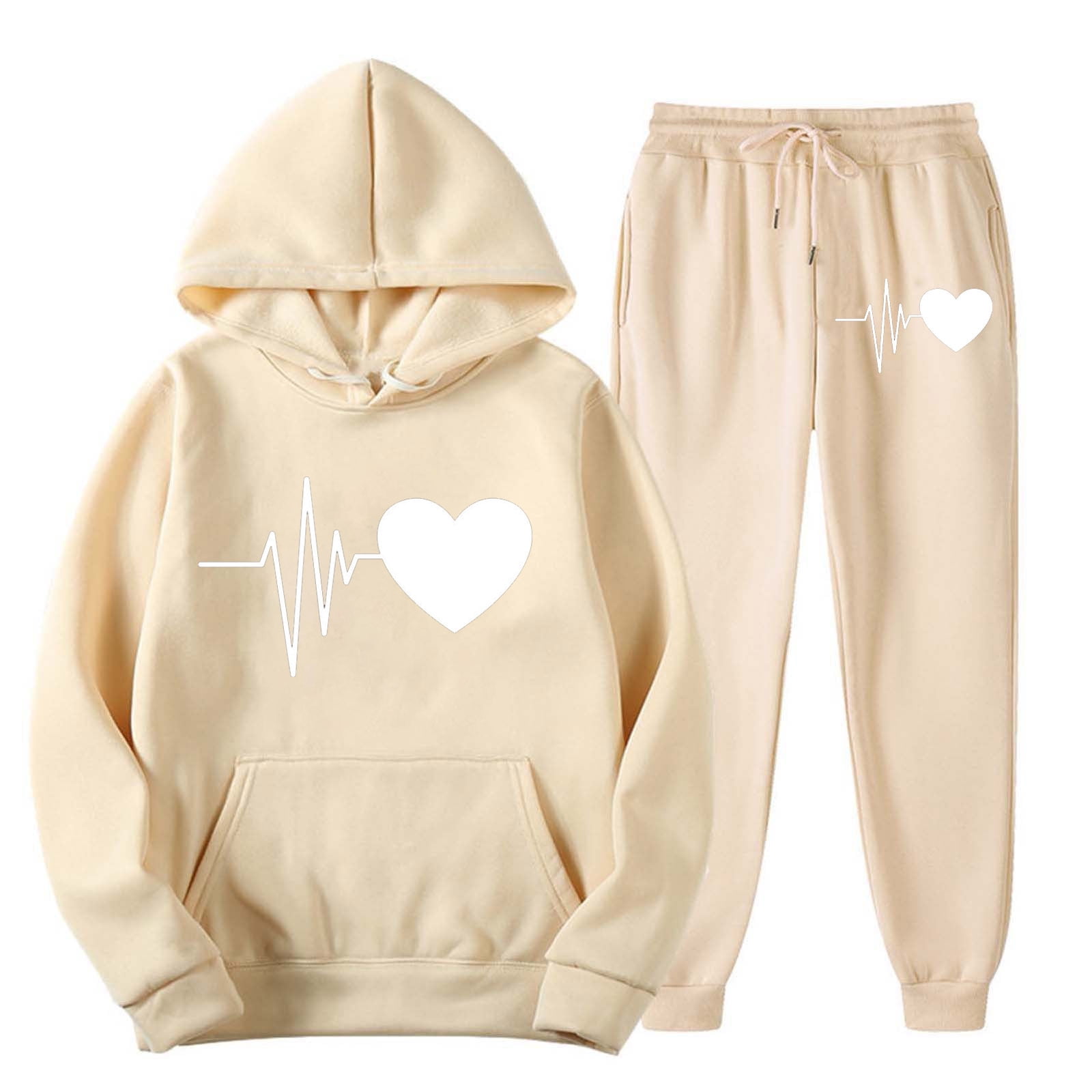 Chiccall Womens Sweatsuits 2 Piece Set, Valentine's Day Long Sleeve ...