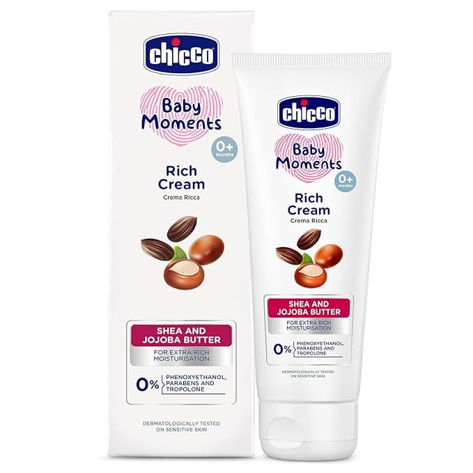Chicco Baby Moments Rich Cream for Newborn Babies with Shea & Jojoba ...