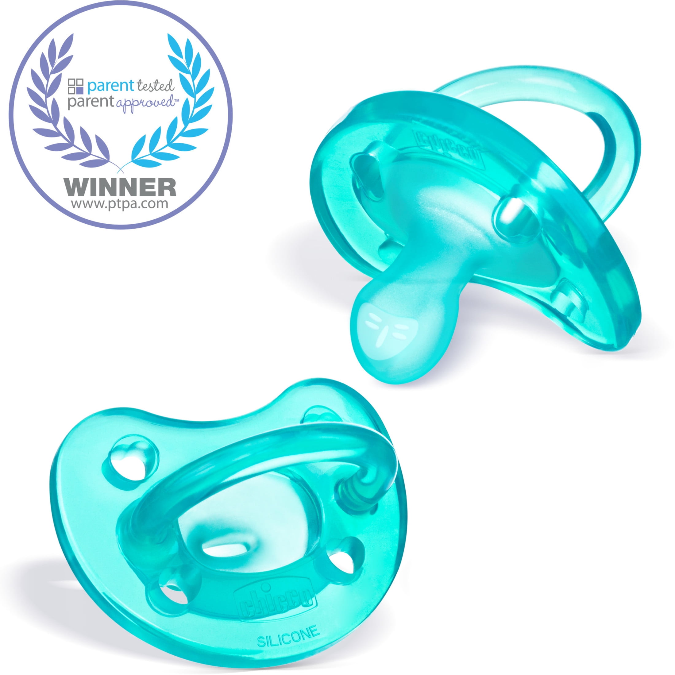 Chicco PhysioForma® Orthodontic One-Piece Silicone Pacifier, 2-Pack, 0 ...