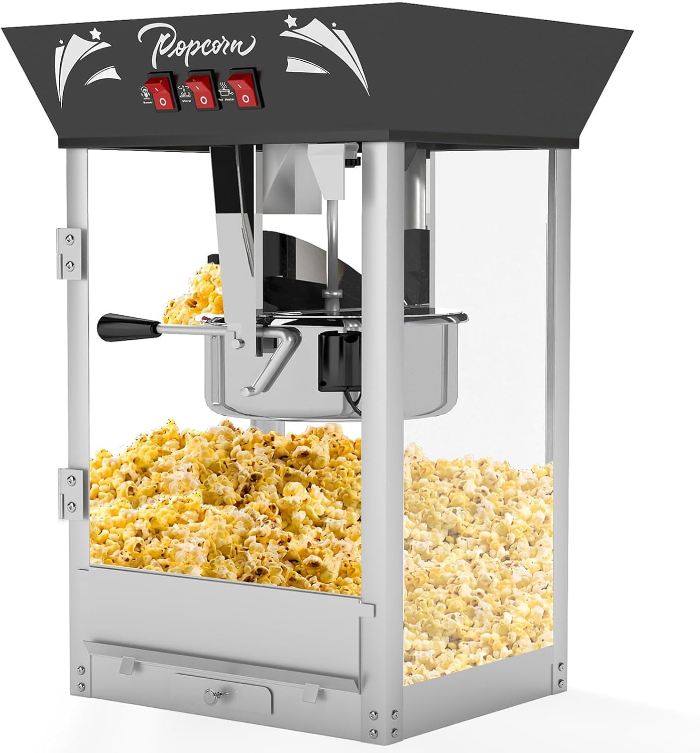 Chicdaze Popcorn Machine - 12oz Popper with Stainless-Steel Kettle ...