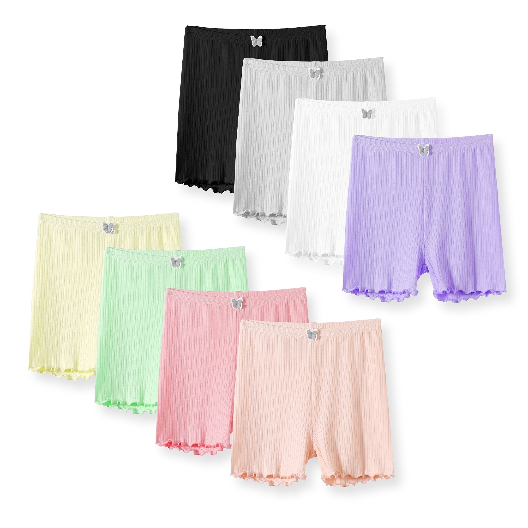 Chicduo Children's Solid Colored Modal Shorts Girls' Safety Pants, Set ...