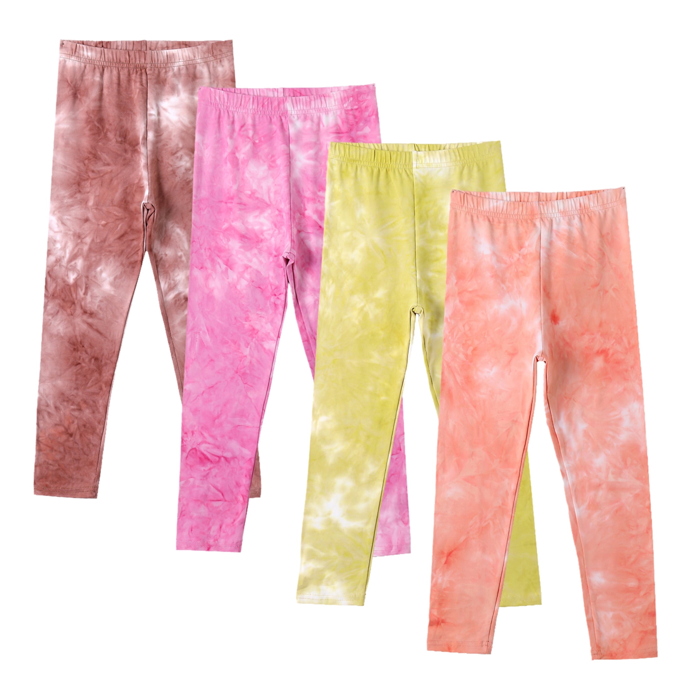 Chicduo Girls Summer Leggings Children's Colored Dance Pants 4-Piece ...
