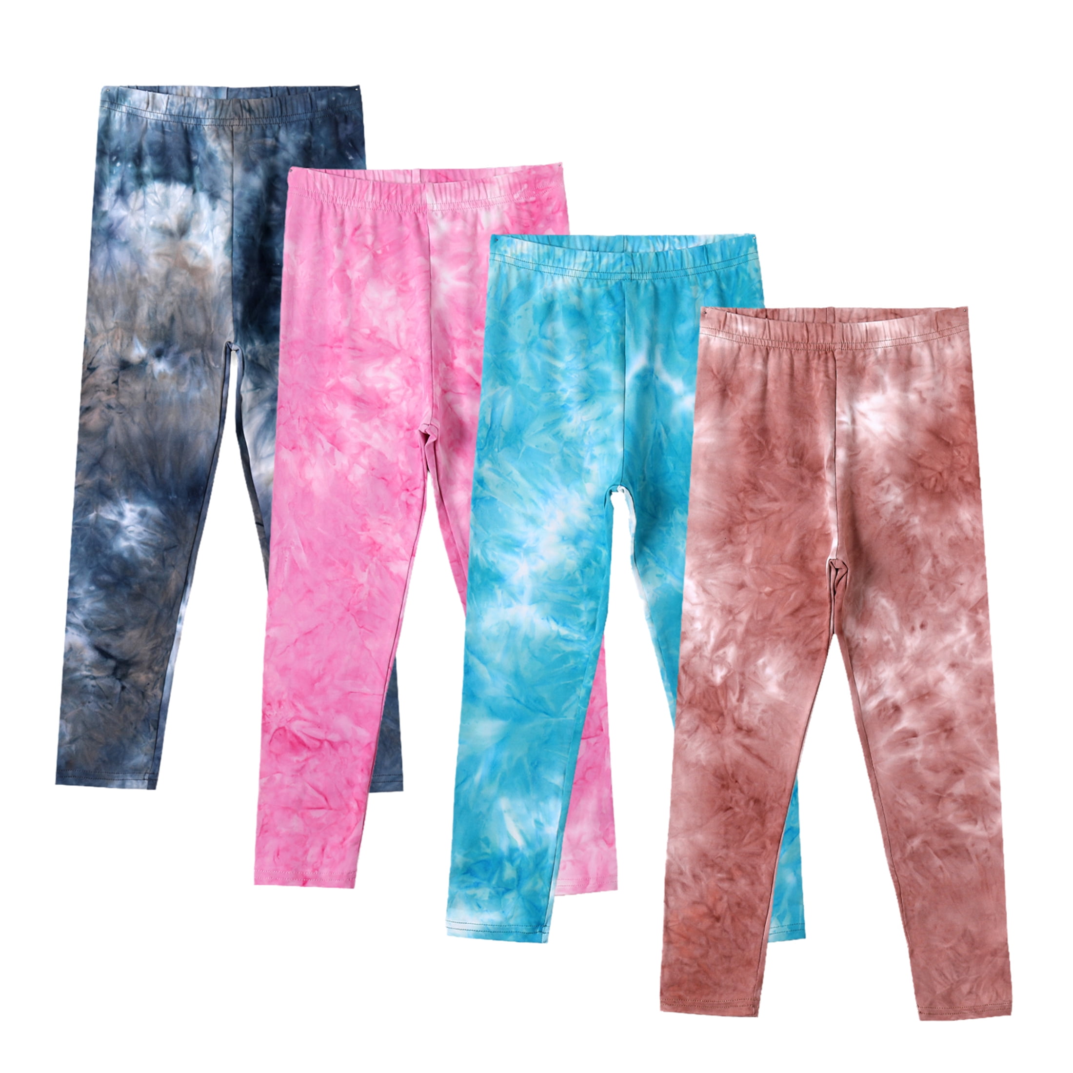 Chicduo Girls Summer leggings Children's Colored Dance Pants 4-Piece ...