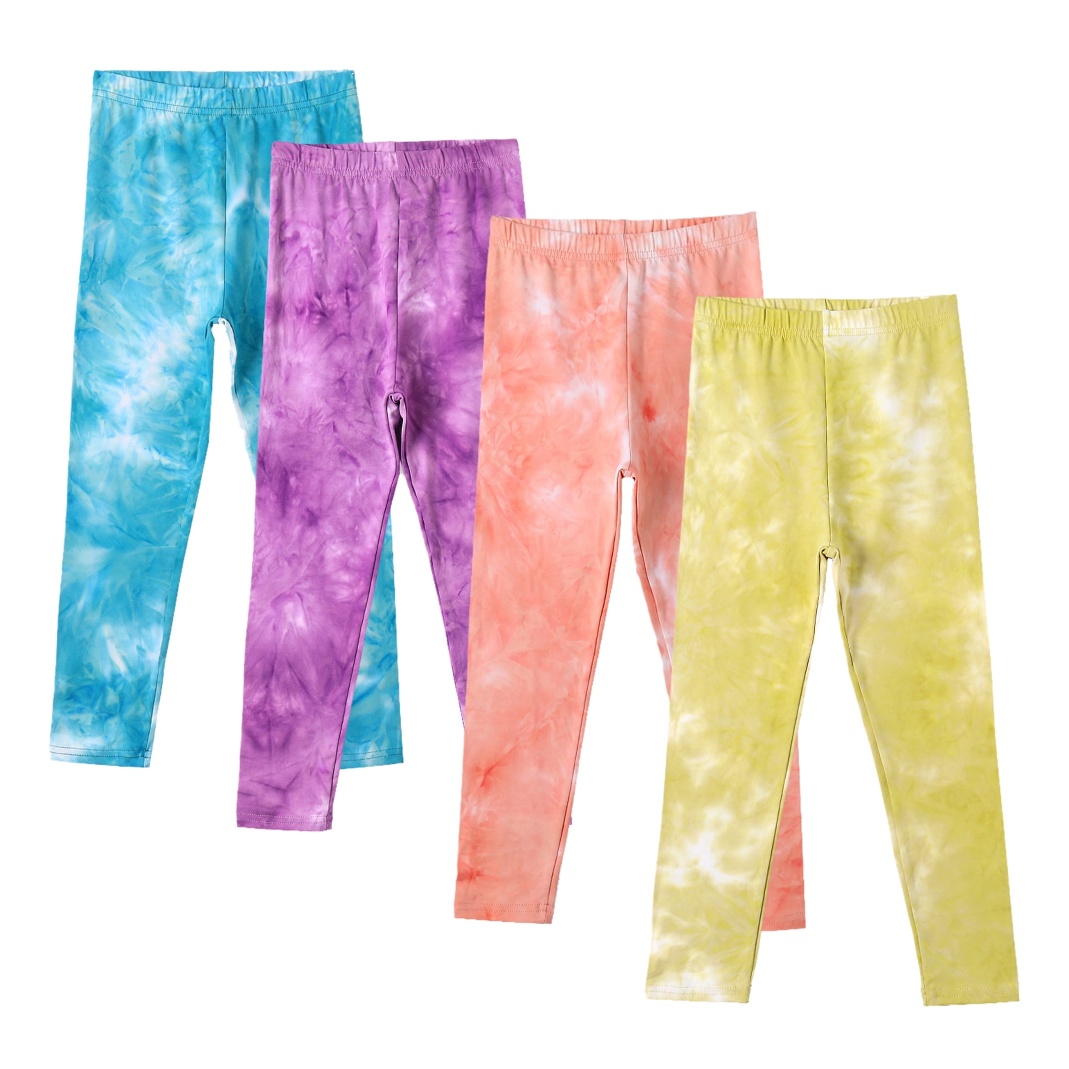 Chicduo Girls Summer Leggings Children's Colored Dance Pants 4-Piece ...