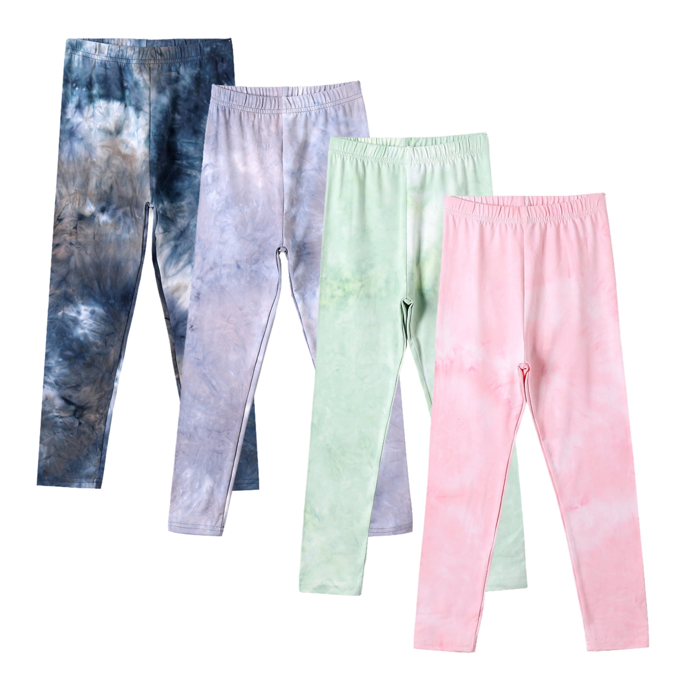 Chicduo Girls Summer Leggings Children's Colored Dance Pants 4-Piece ...