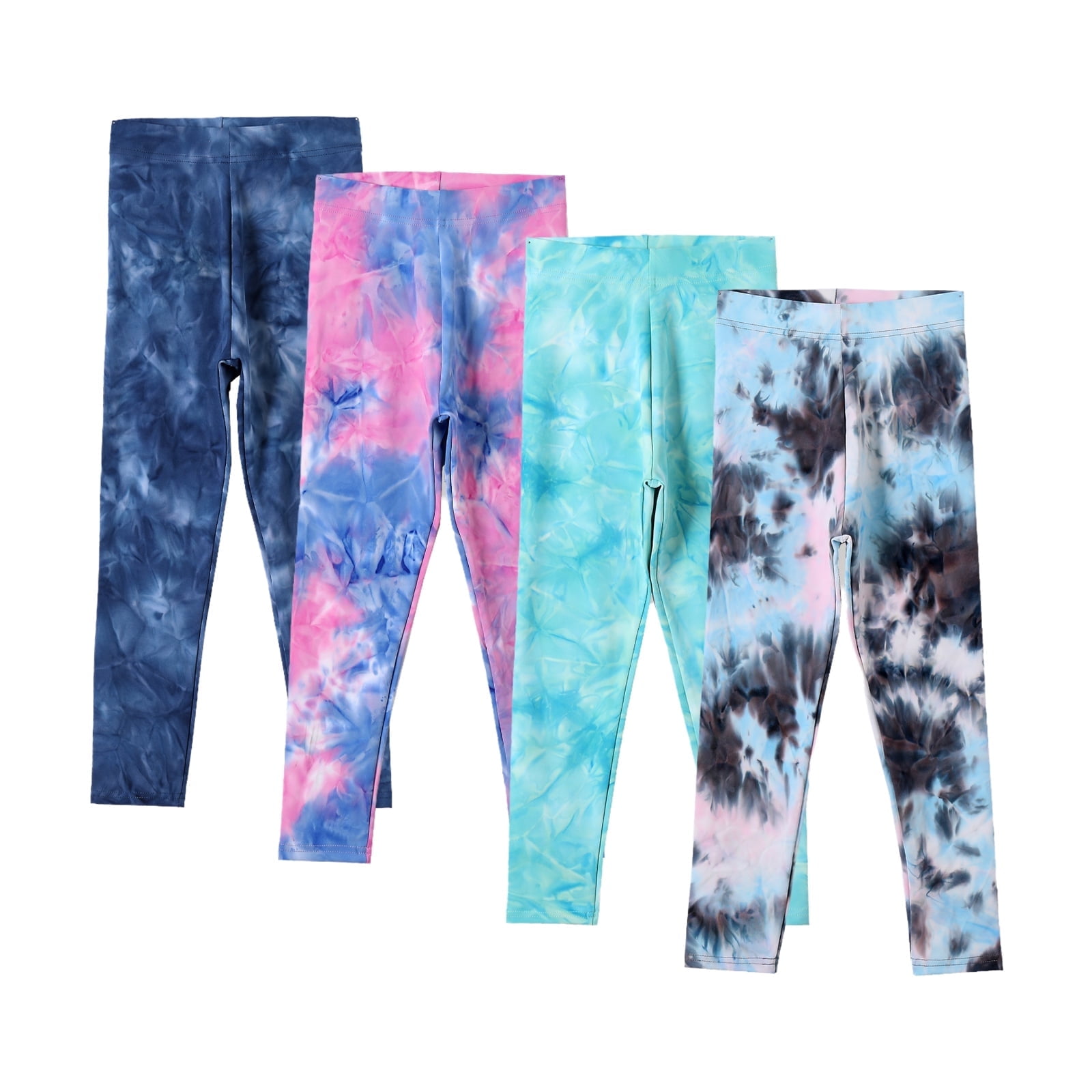 Chicduo Girls Summer Leggings Children's Colored Dance Pants 4-Piece ...