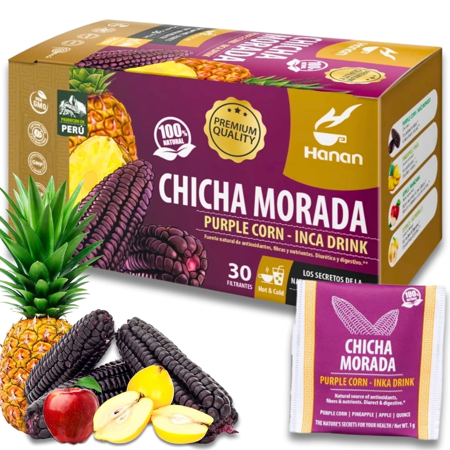Chicha Morada Purple Corn Tea - Inka Drink Classic Purple Corn Juice ...